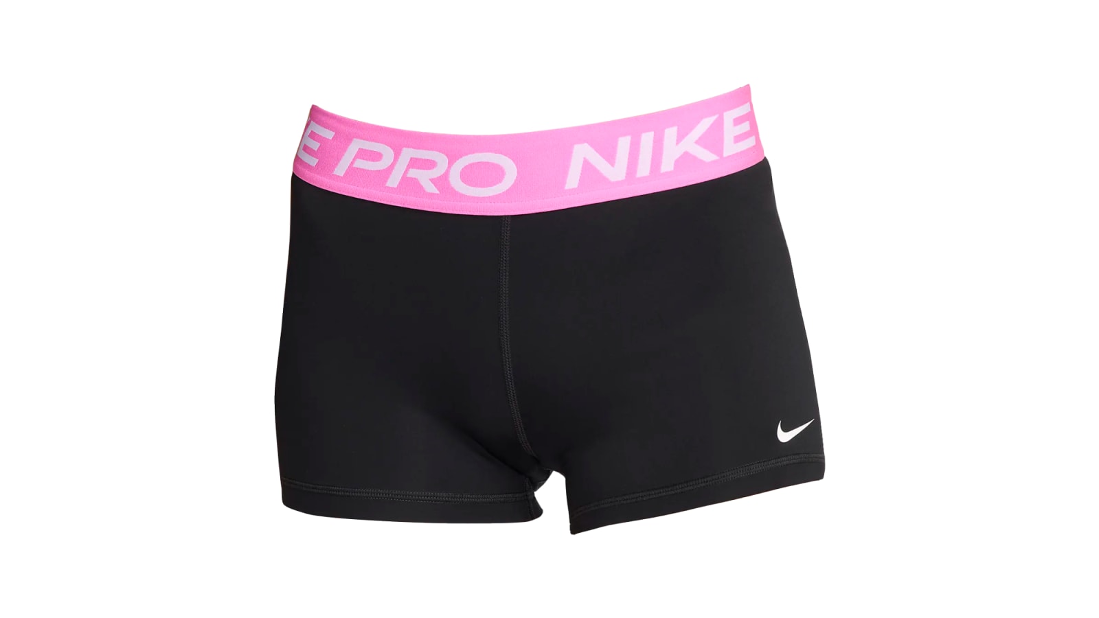 Nike Women's 3" Pro Training Shorts - Black / Playful Pink / White ...