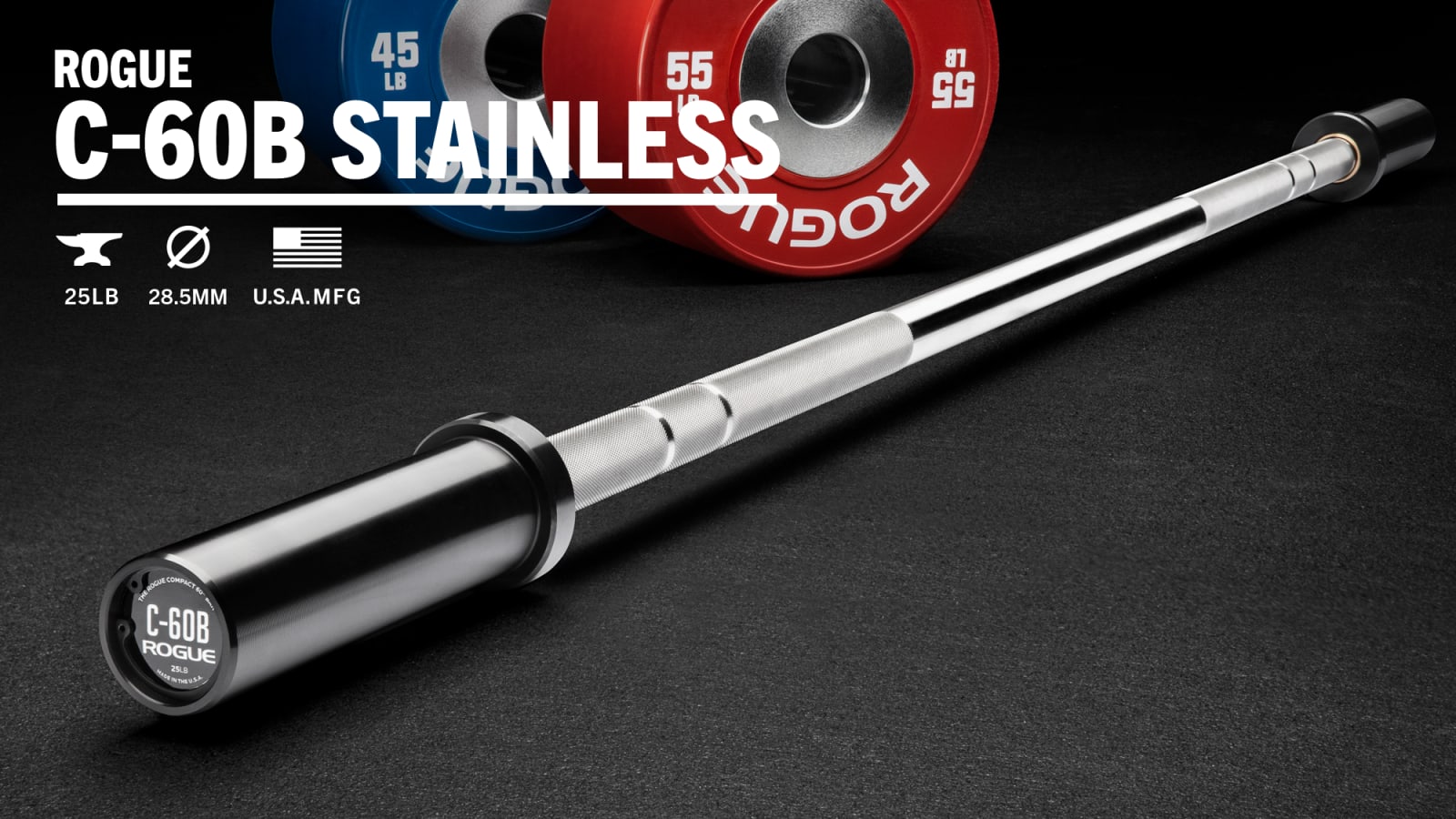 Rogue C-60B Bar - Stainless | Rogue Fitness Australia