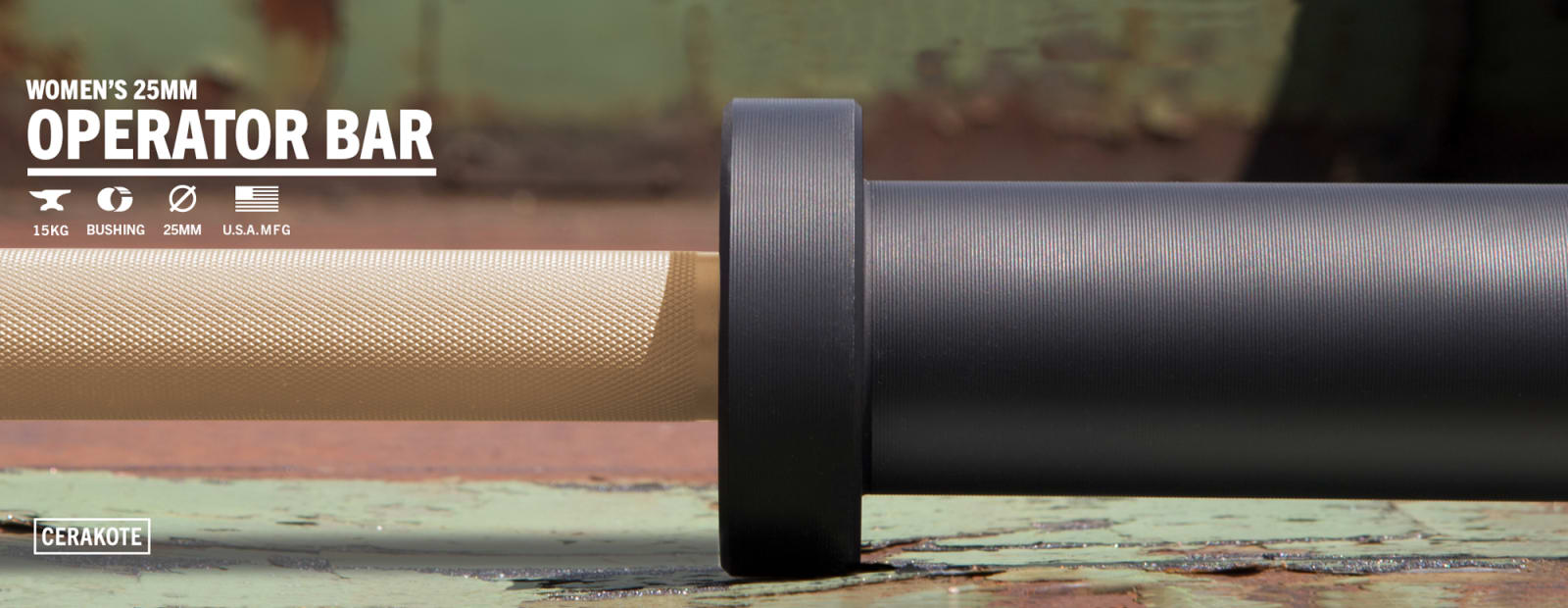 Rogue 25mm Women's Operator Bar - Cerakote Finish | Rogue Fitness