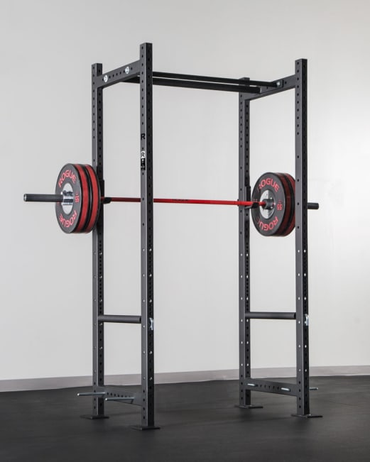 squat rack and weights