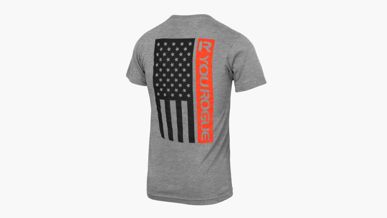 R You Rogue Flag Shirt - Grey | Rogue Fitness