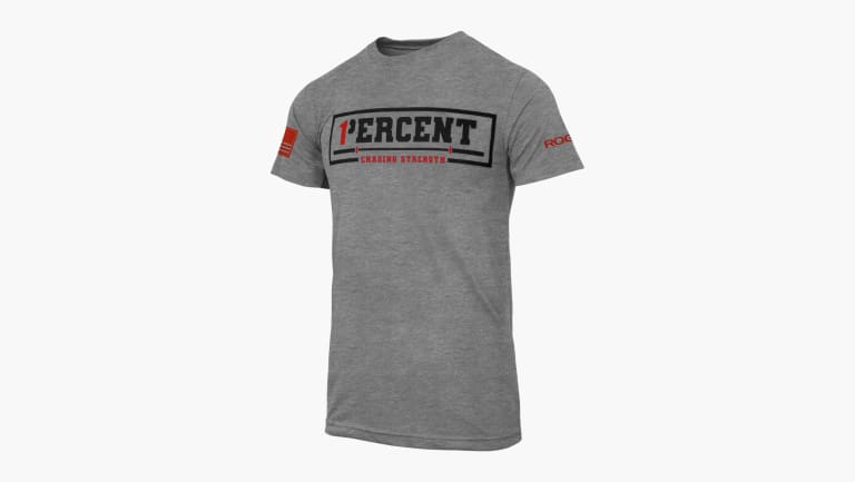 Rogue Ryan Davis 1 Percent T-Shirt - Gray | Rogue Fitness